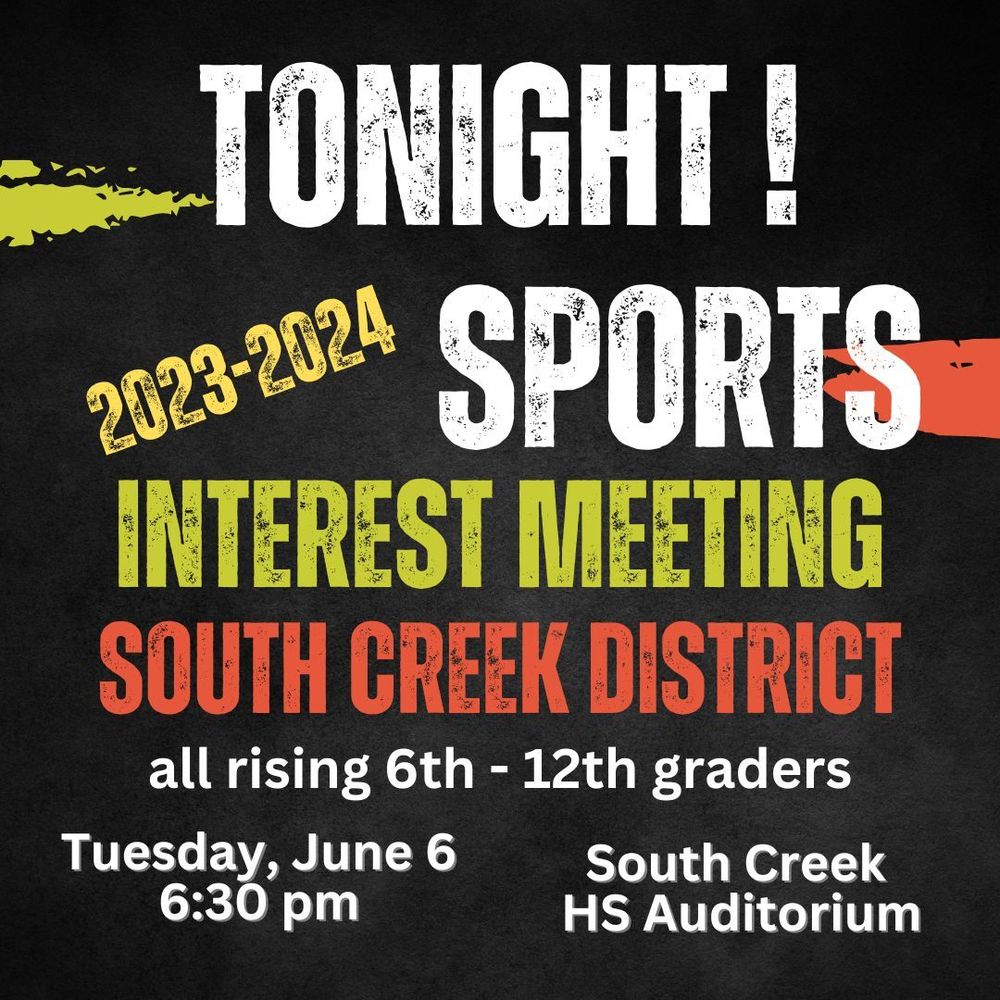 South Creek District Sports Interest Meeting | Martin County Schools NC