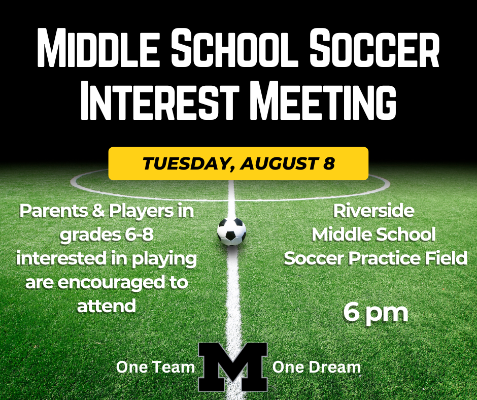 Middle School Soccer Interest Meeting | Martin County Schools NC