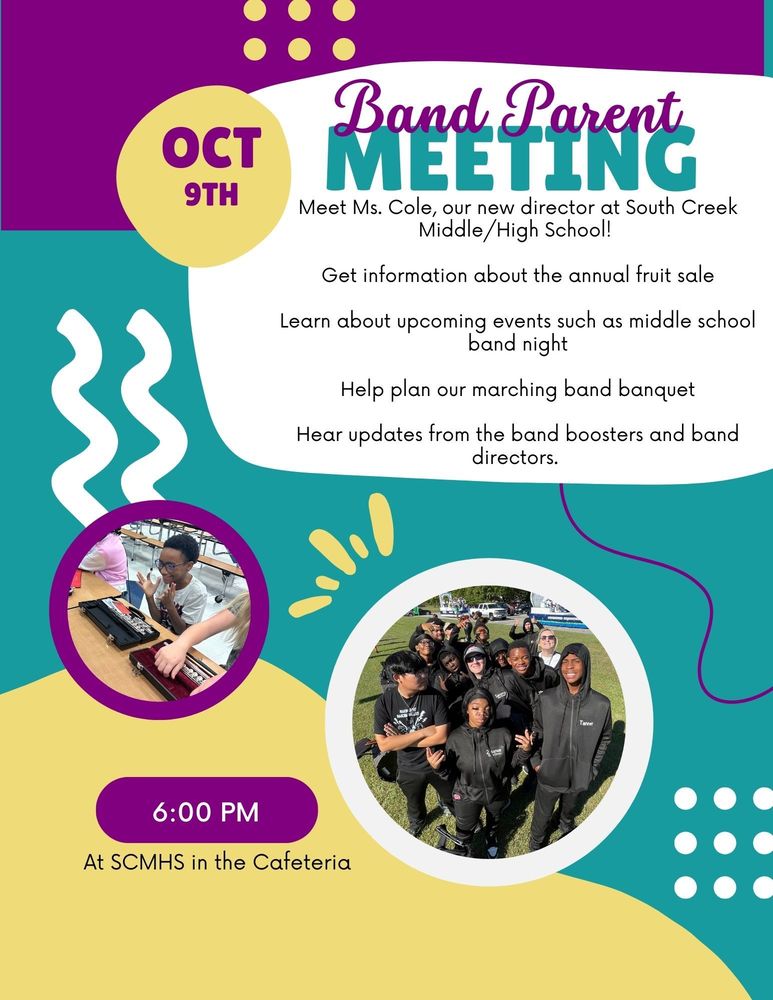 Band Parent Meeting | South Creek High School