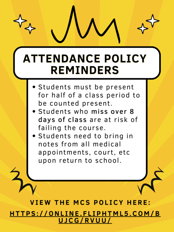 Attendance Policy Reminder | Riverside High School